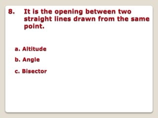 Plane geometry test | PPTX