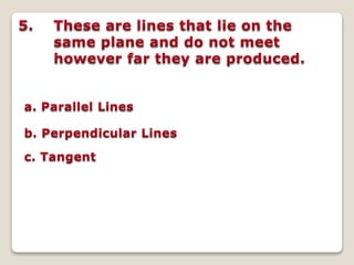 Plane geometry test | PPTX
