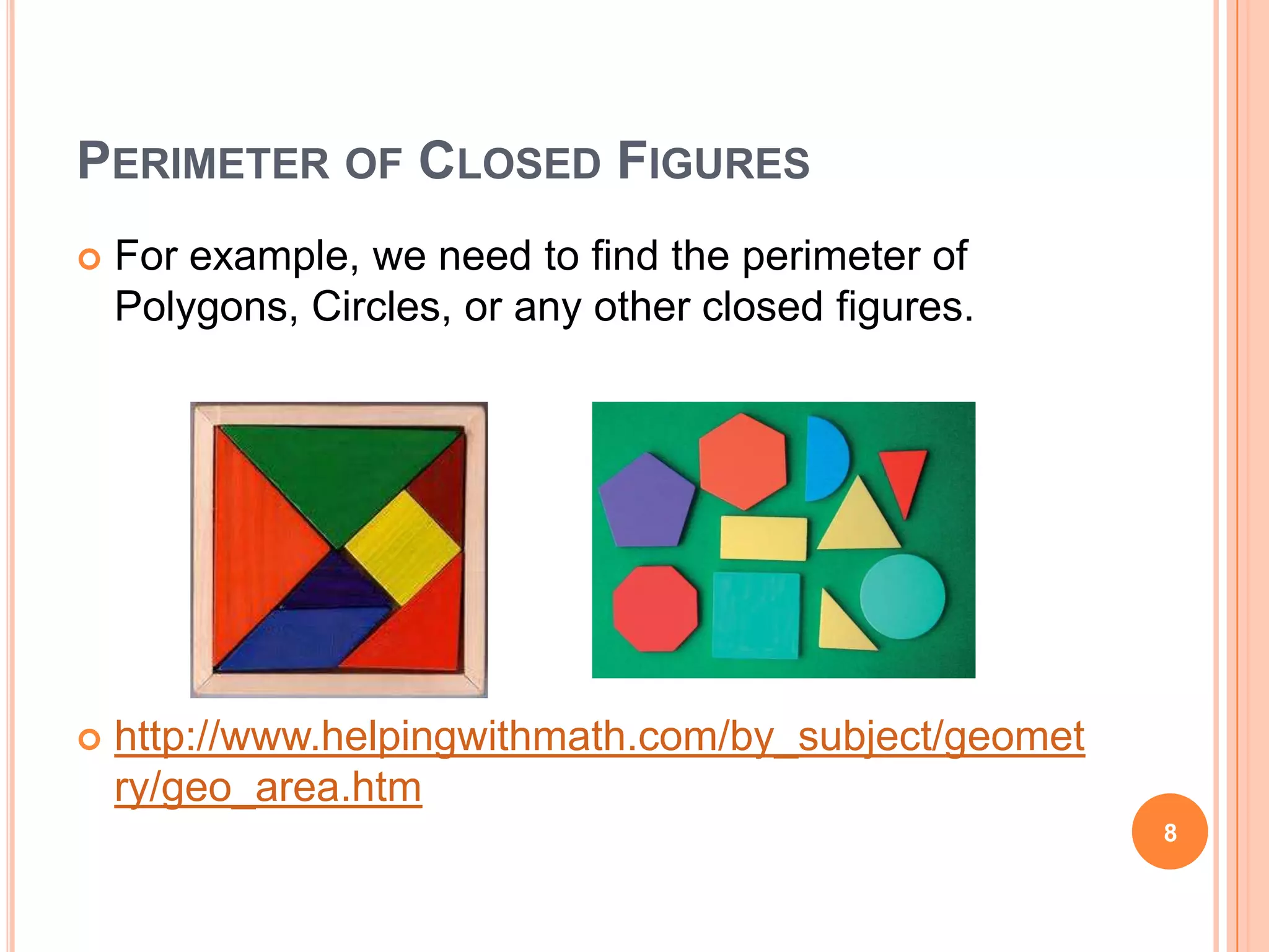 Plane Mensuration Perimeter of Polygons | PPTX
