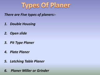 Types of planer store