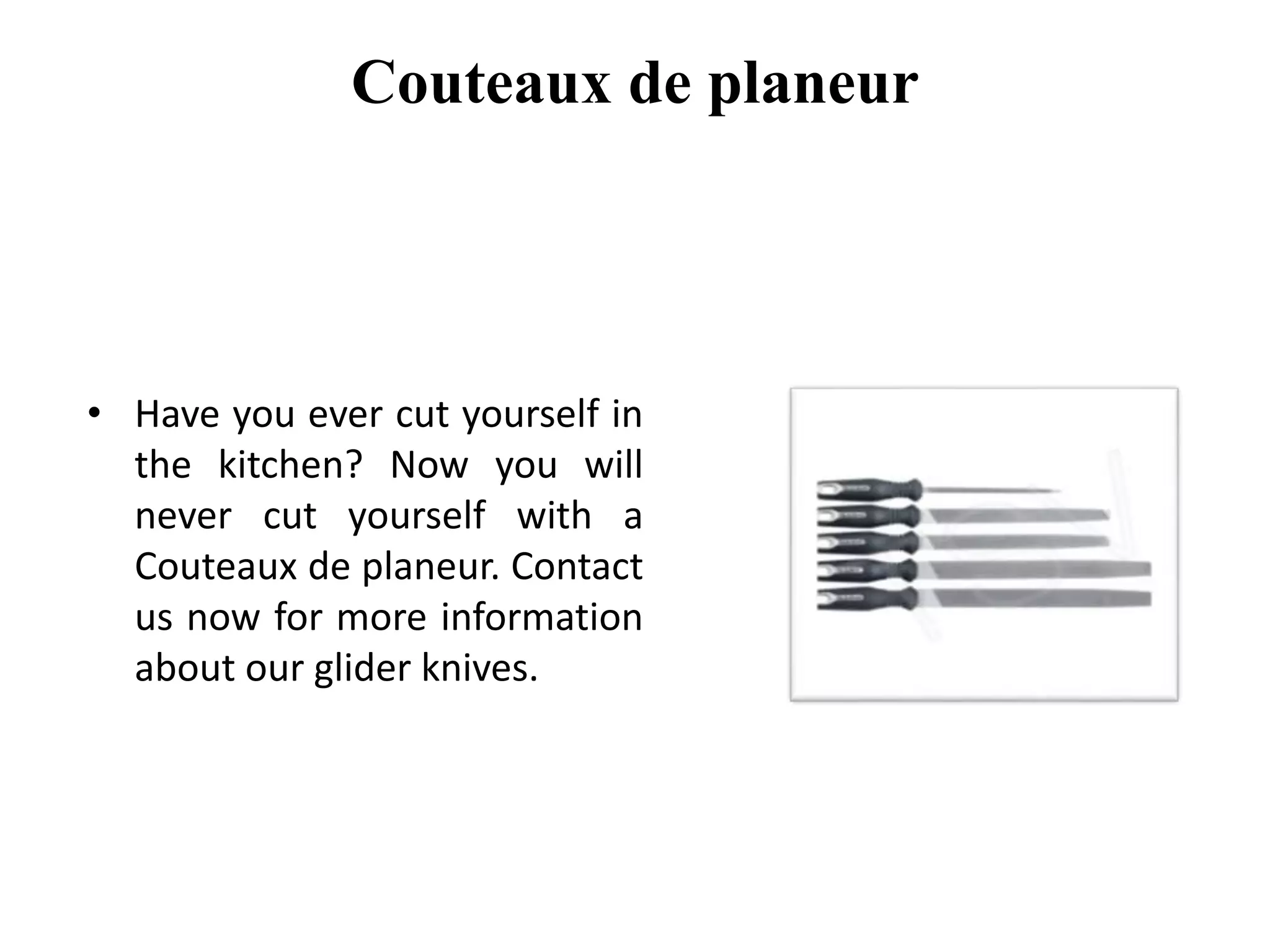 Couteaux de planeur | PPT