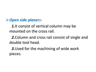 Planer machine ppt | PPTX