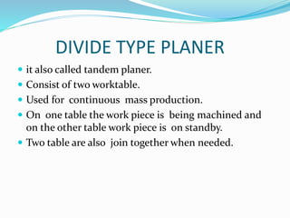 Planers machine | PPTX