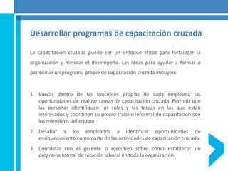 Aprenda sobre los planes de capacitación cruzada | PDF