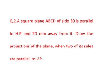 projections of planes | PPTX