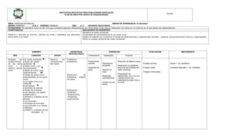 Planes de grado naturales | DOCX