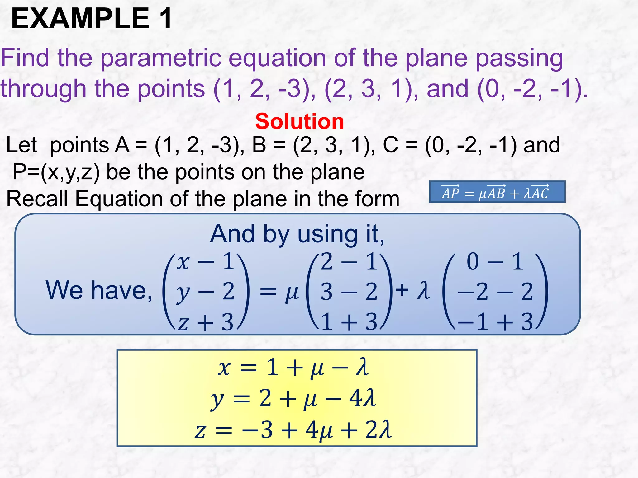 Equation of a plane | PDF