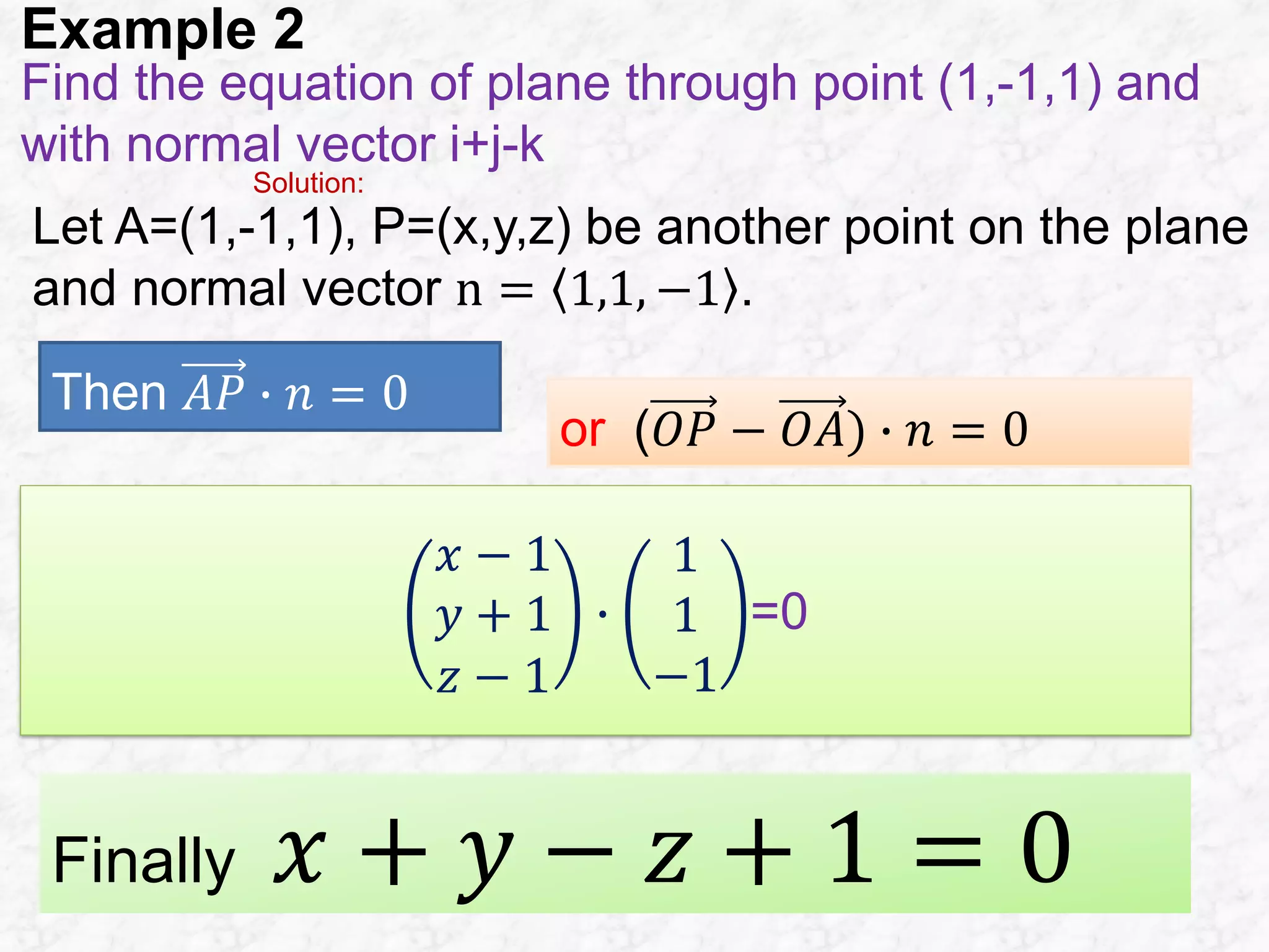 Equation of a plane | PDF