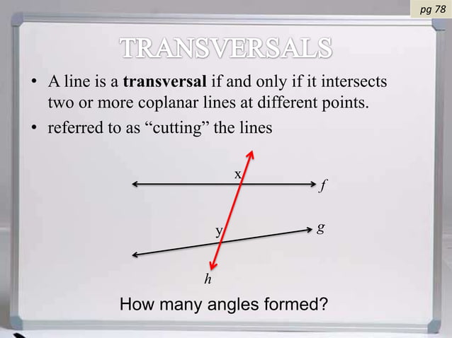 Planes, Lines and Transversals | PPT