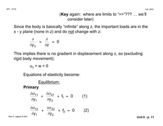 Plane stress and plane strain | PDF