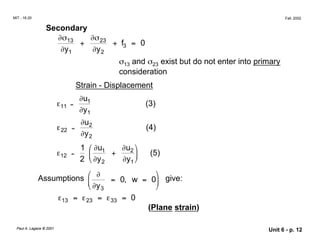 Plane stress and plane strain | PDF