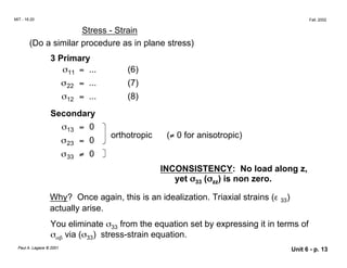 Plane stress and plane strain | PDF