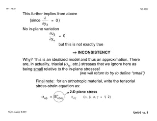 Plane stress and plane strain | PDF