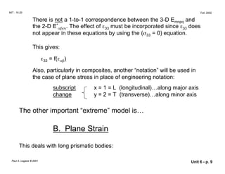 Plane stress and plane strain | PDF