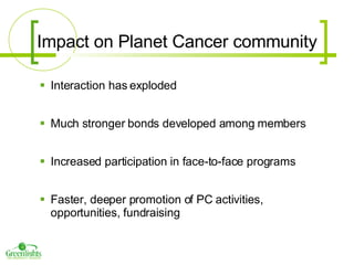 Planet Cancer Ning Case Study from Greenlight | PPT