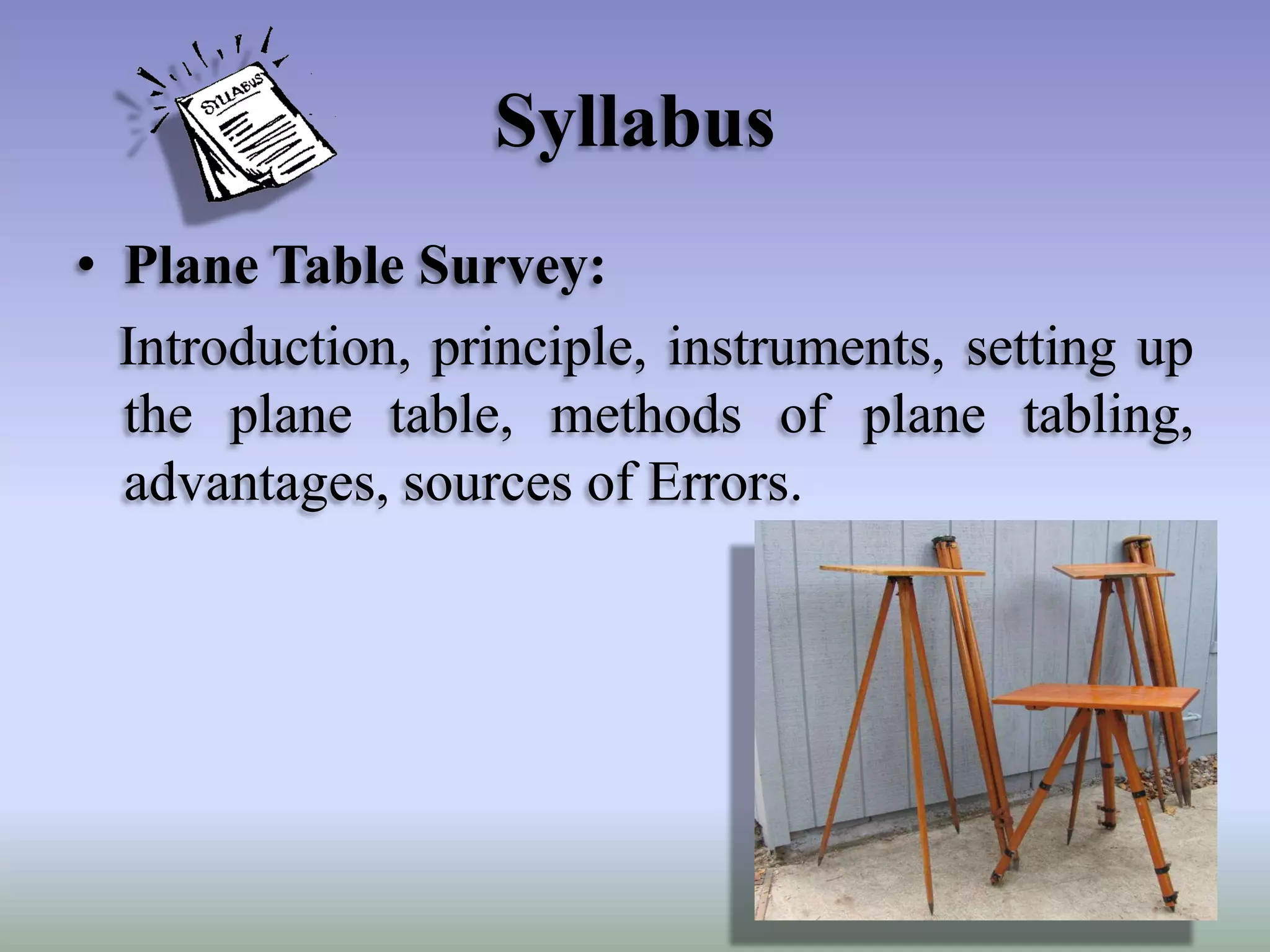 Plane Table Survey | PPTX