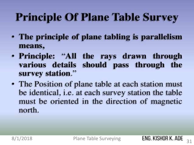 Plane Table Survey | PPTX