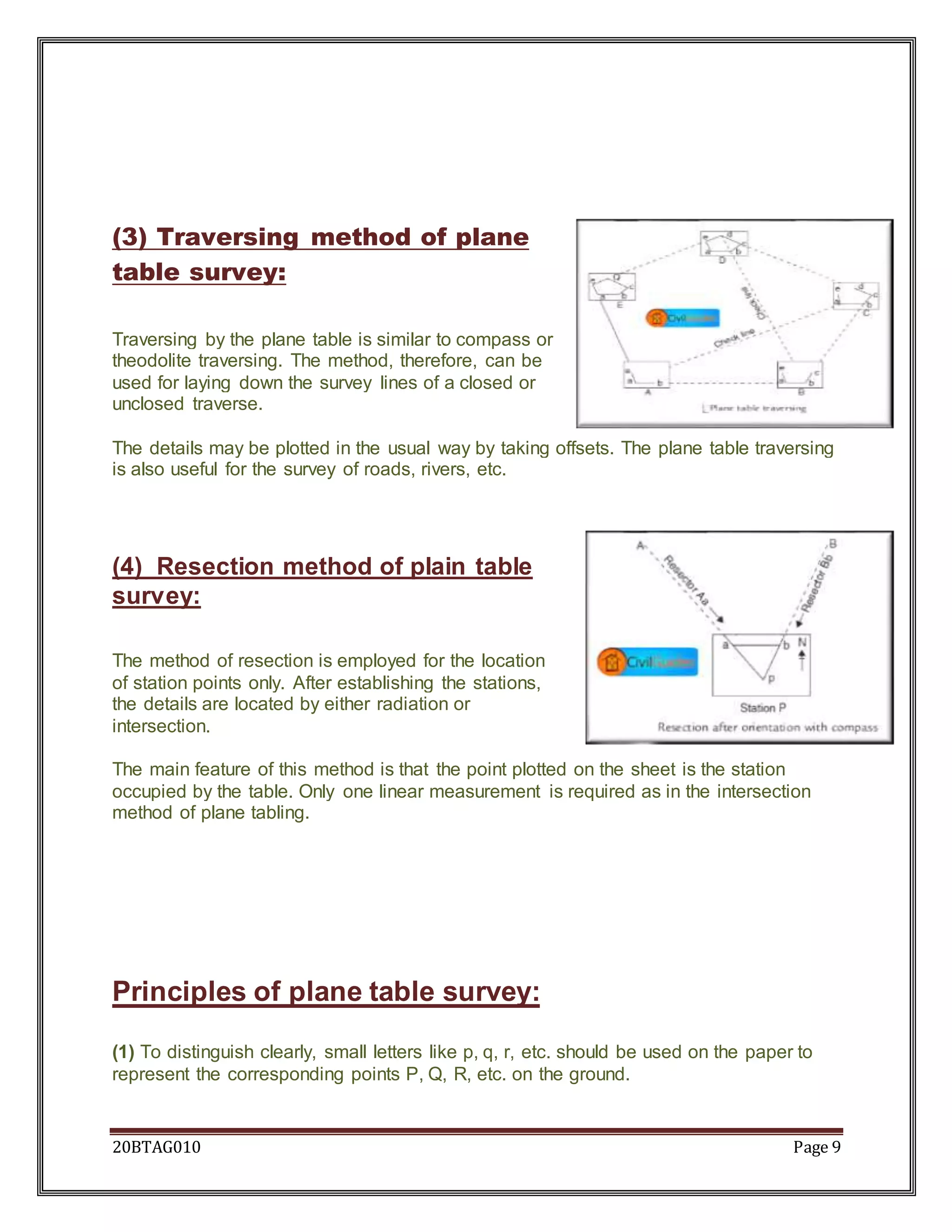 Plane table survey | DOCX