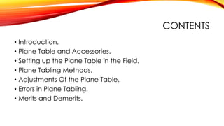 Plane Table Survey | PPTX