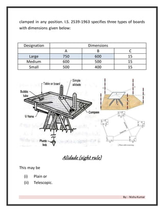 Plane table surveying | DOCX