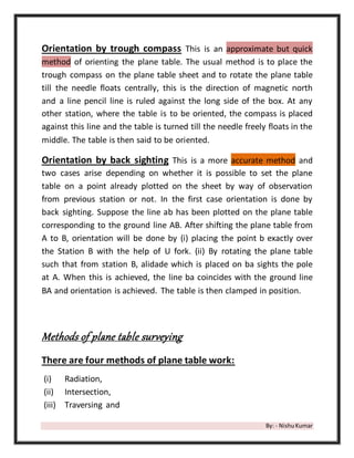 Plane table surveying | DOCX
