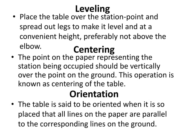 Plane table surveying | PPTX | Woodworking | Arts and Crafts