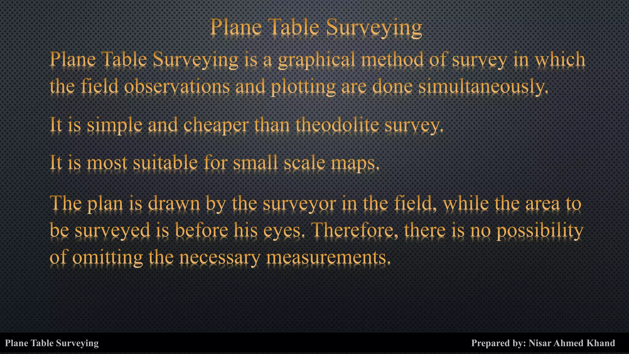 Instrumental Surveying Practical ( Plane table survey) | PPSX