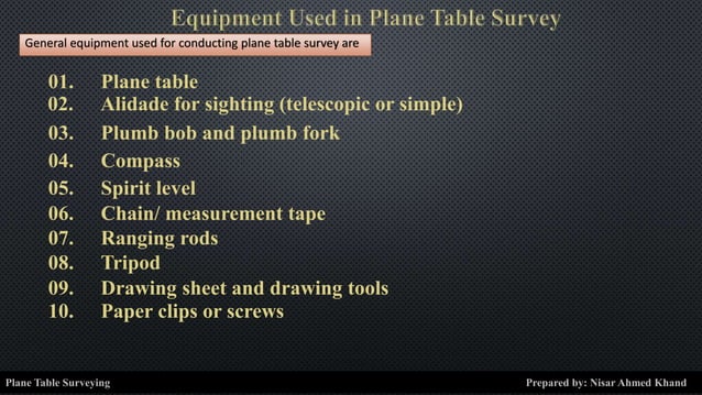 Instrumental Surveying Practical ( Plane table survey) | PPSX