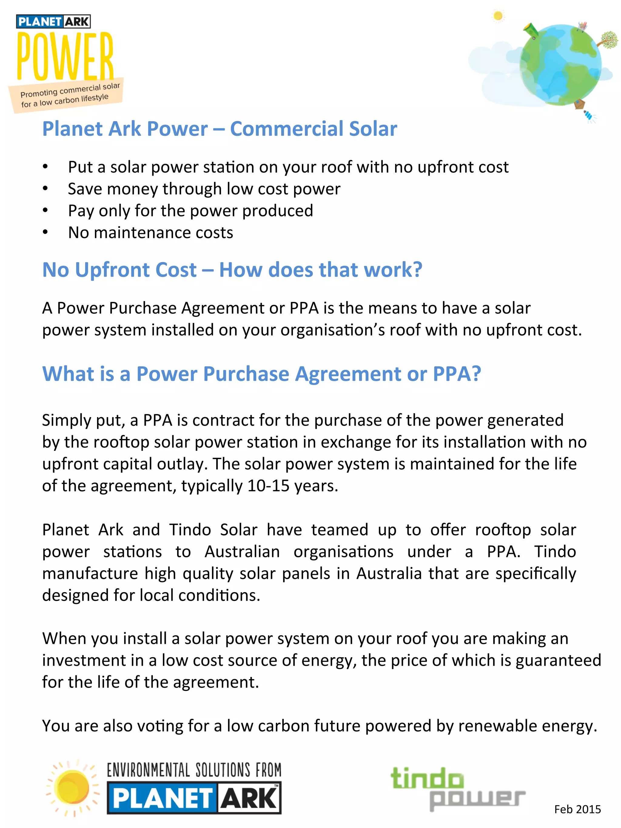Planet Ark Power Overview Feb 2015a | PDF | Home Utilities | Personal Finance