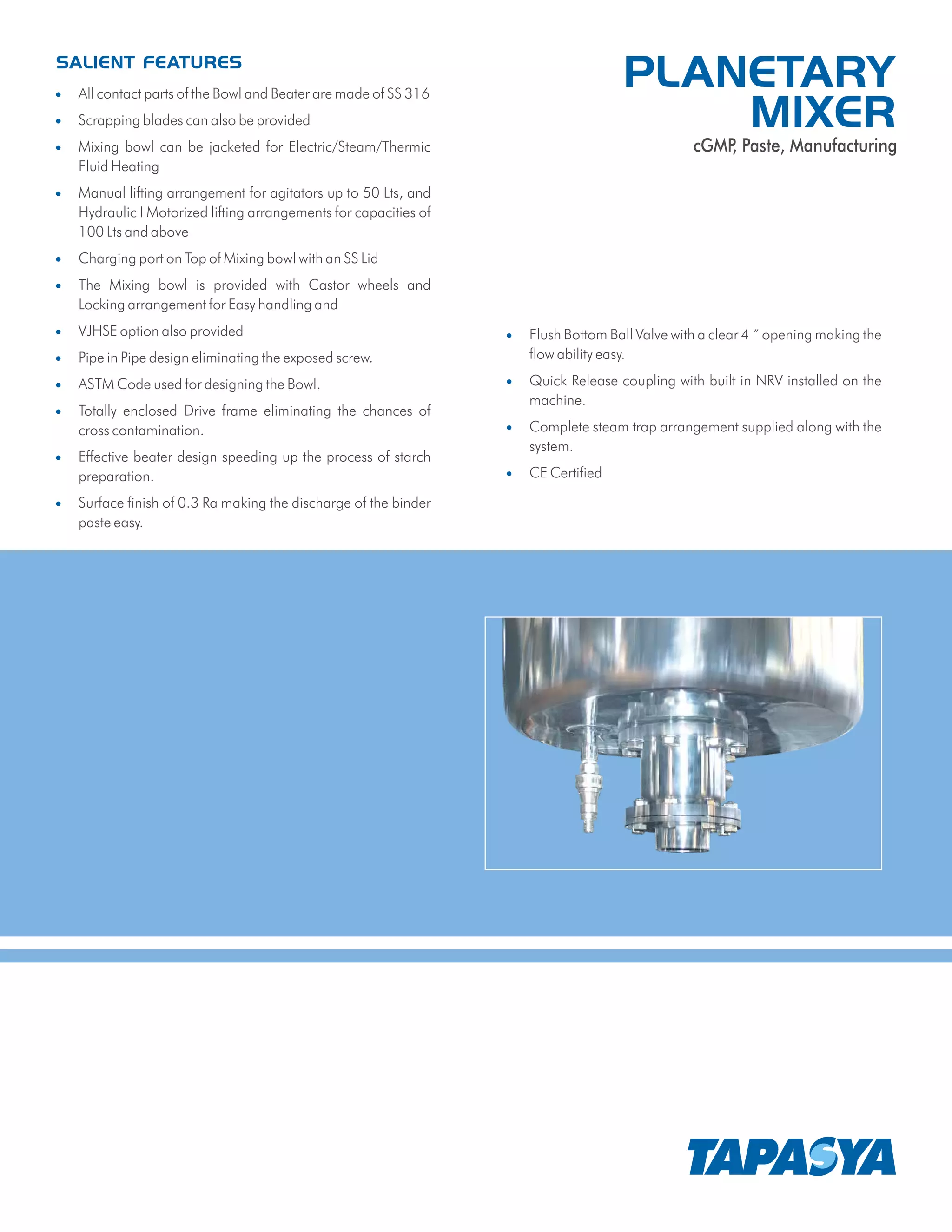 Planetary Mixer, High Shear Mixer Granulator, Plough Shear Mixer | PDF