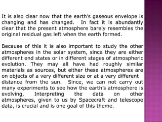 Planetary Atmospheres I | PPTX