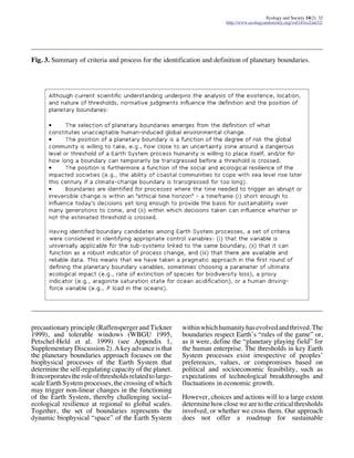 Planetary boundaries | PDF