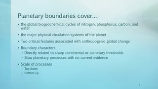 Planetary boundaries | PPTX