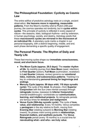 Planetary Cycles - The Pulse of Astrology | PDF