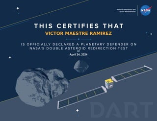 VICTOR MAESTRE RAMIREZ - Planetary Defender on NASA's Double Asteroid ...