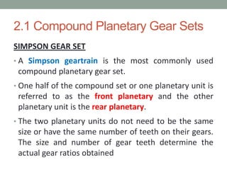 Planetary gear set | PPTX