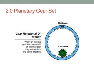 Planetary gear set | PPTX