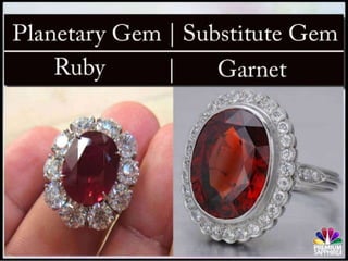 Planetary Stone With Their Substitute Gemstone | PPTX
