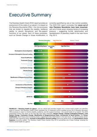 Planetary Health Check 2025: Scientific Assessment of Earth's Stability ...