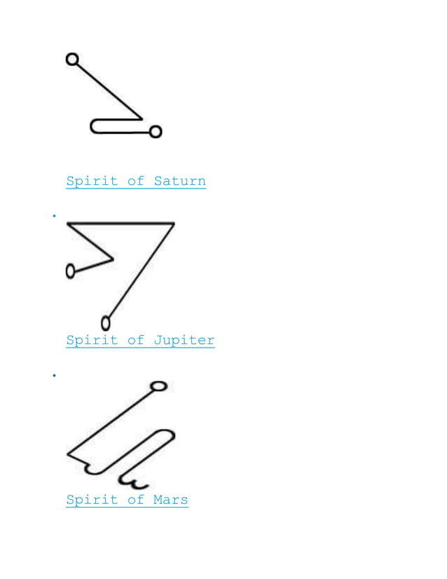 Planetary spirit sigils | PDF