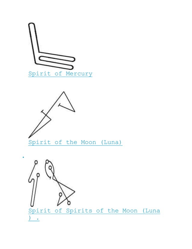 Planetary spirit sigils | PDF
