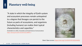 Planetary well-being as a strategic goal - Saana Kataja-Aho | PDF