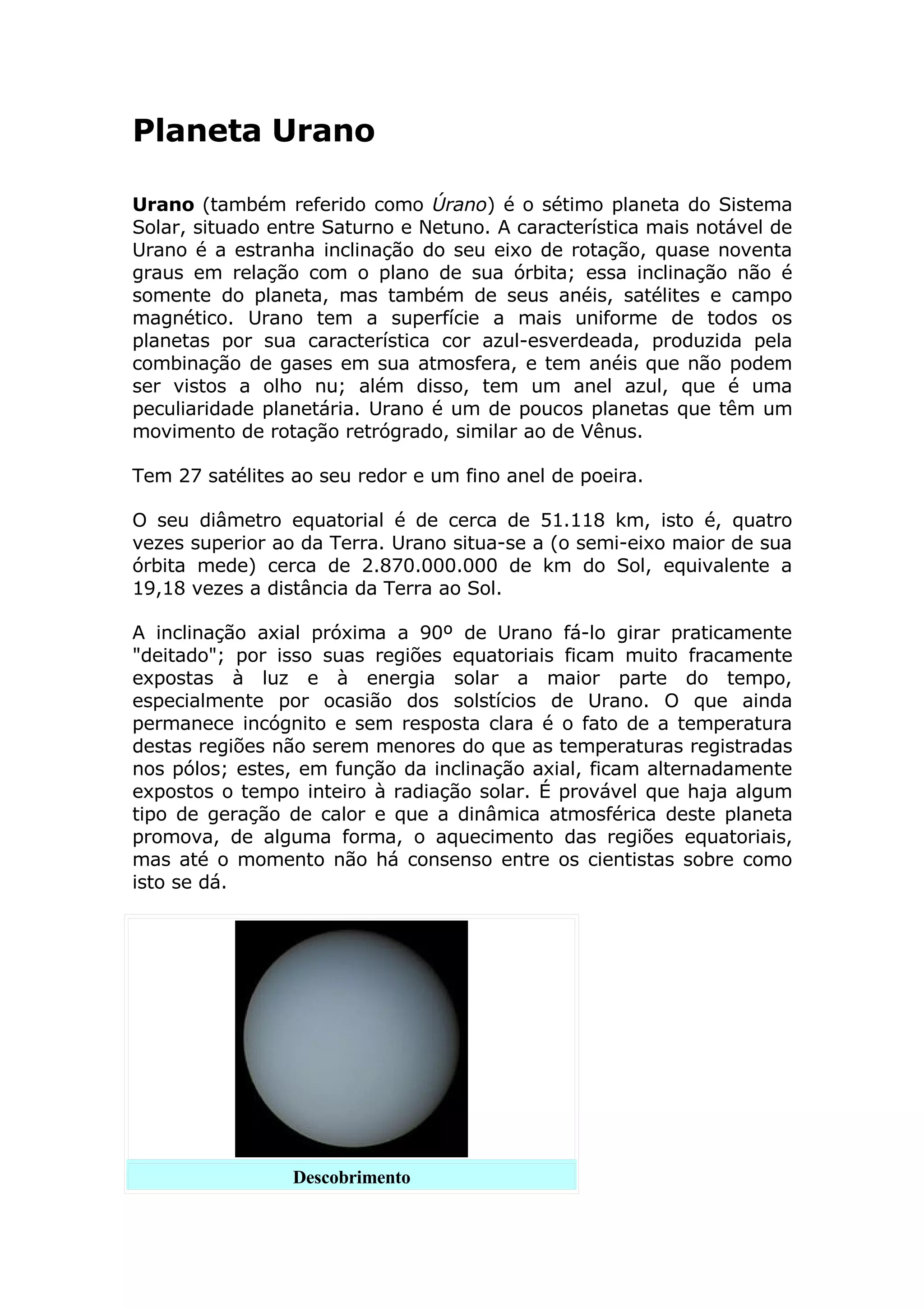 Planeta Urano | DOC
