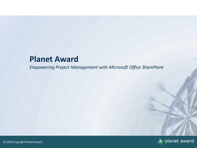 Planet Award - PMO With SharePoint | PPTX