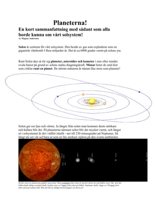 Planeterna En Kort Lektion! | DOC