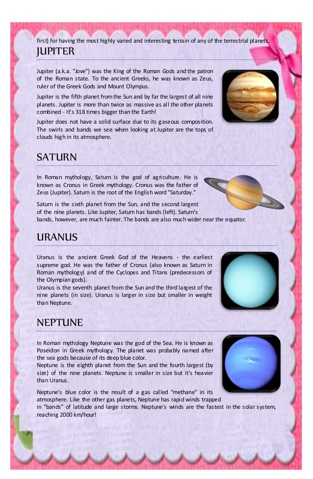 Greek Names Of The Planets How Are Planets Named In Greek
