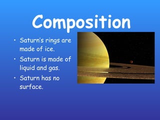 Composition Of Saturn Planet