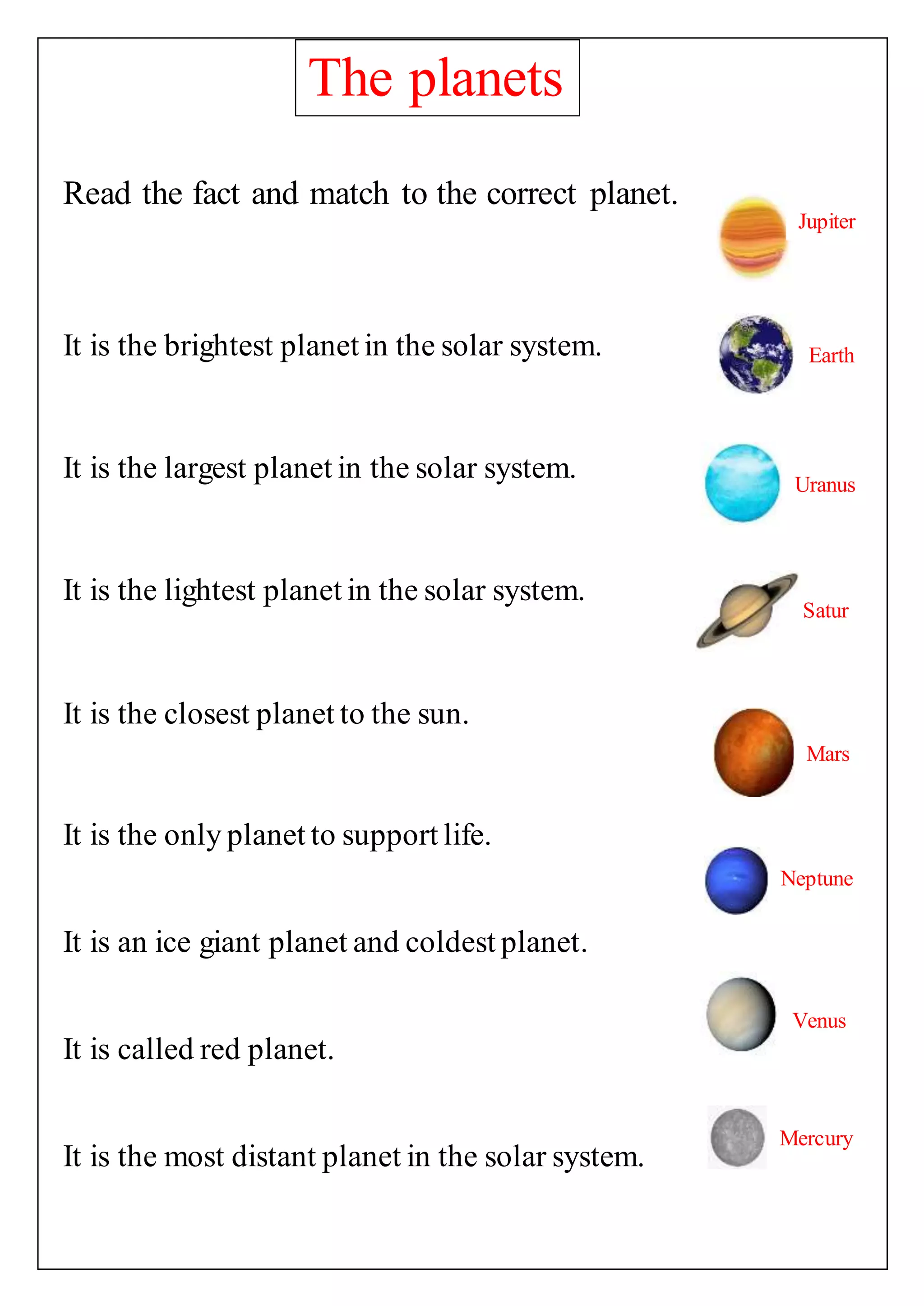 Planets matching | PDF