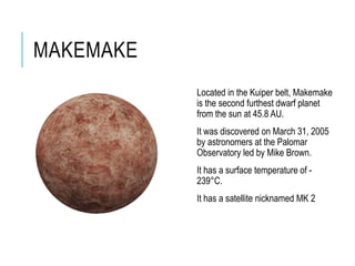 PLANETS OF THE SOLAR SYSTEM (an outline of planets and dwarf planets in the solar system) | PPTX ...