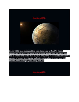 Planets That Look Like Earth.pdf | Space and Astronomy | Science